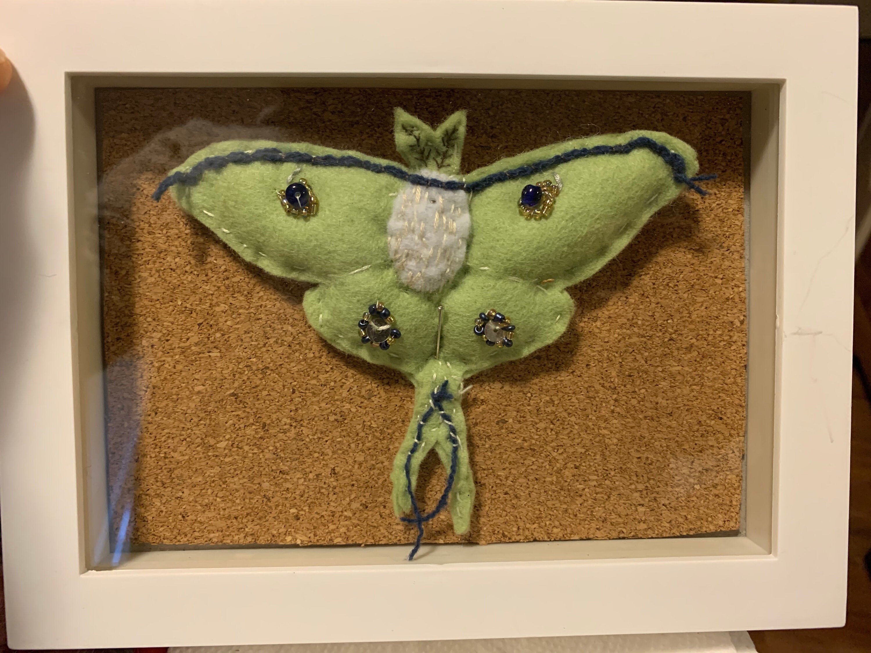 Framed Insect Wall Hangings, Insect Art, Felt Insect, Monarch Butterfly ...