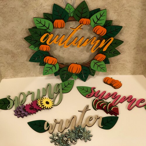 Interchangeable Seasonal Sign Wood Interchangeable Hello - Etsy