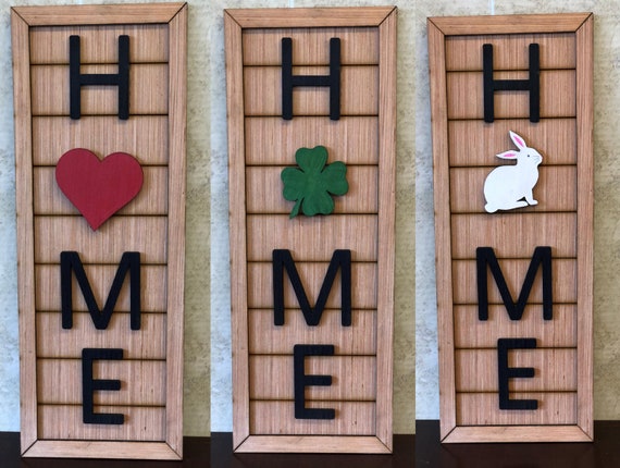 Interchangeable Seasonal Home Sign - Etsy