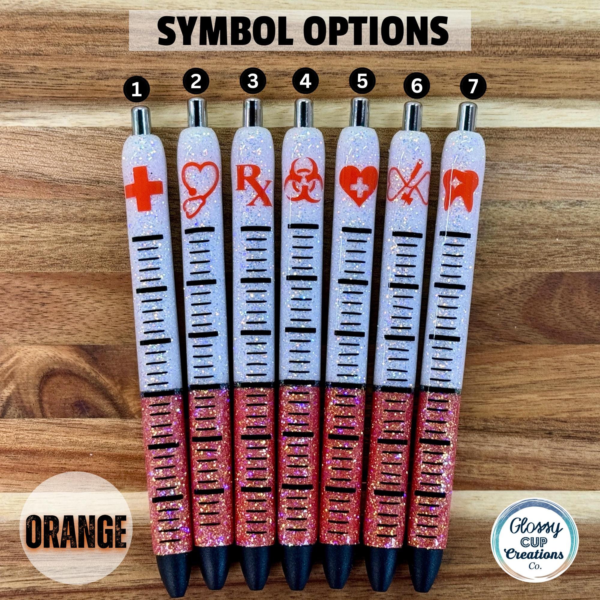 Glitter Syringe Pens, Nurse, Doctor, Phlebotomist, Dentist, Biohazard ...