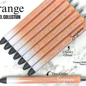 PASTEL Glitter Pens, Pink Orange Yellow Green Blue Purple Rainbow to ...