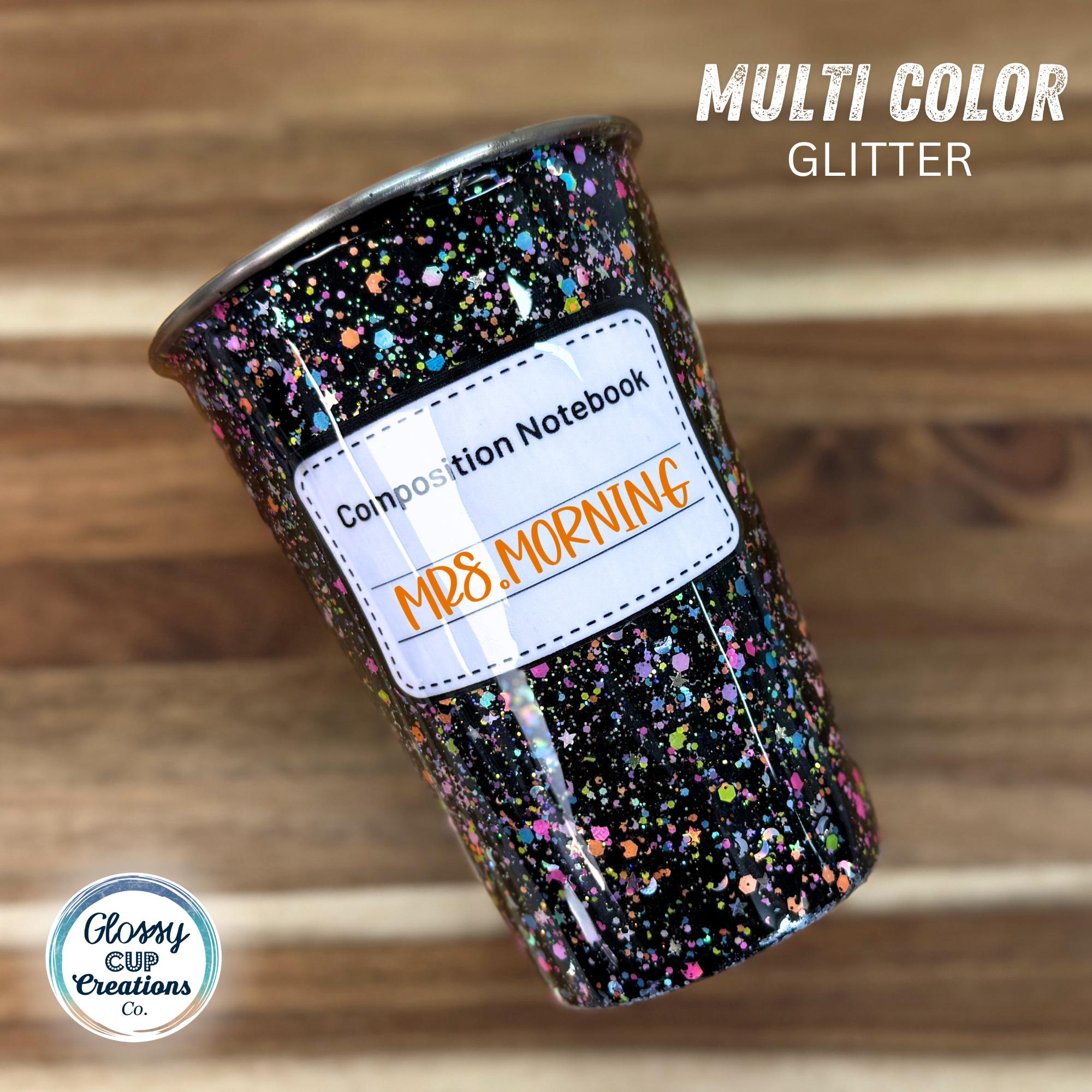 Personalized Composition Notebook Themed Glitter Pencil/pen Holder ...