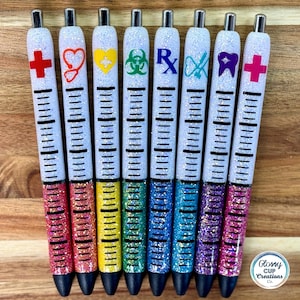 Glitter Syringe Pens, Nurse, Doctor, Phlebotomist, Dentist, Biohazard ...