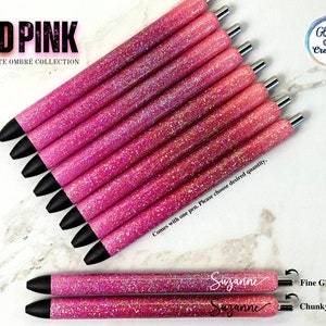 Ultimate Ombre Glitter Pens, Pink Blue Aqua Teal Purple Green Yellow ...