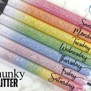 PASTEL Glitter Pens, Pink Orange Yellow Green Blue Purple Rainbow to ...