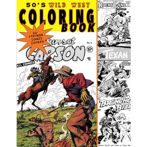 Western Wild West Coloring Book Digital Download, Cowboys, Rodeo ...