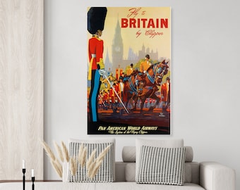 London Pan Am Poster - Etsy