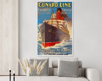 Cunard Line Poster - Etsy
