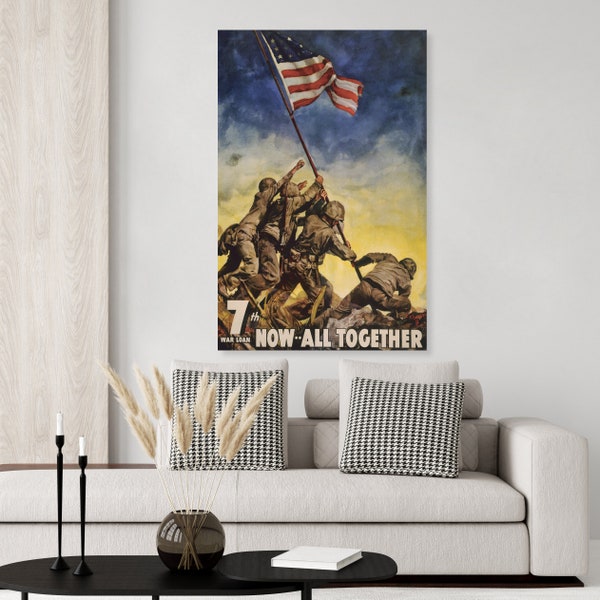 Now All Together War Poster 18x24 Now All Together Iwo Jima Vintage ...