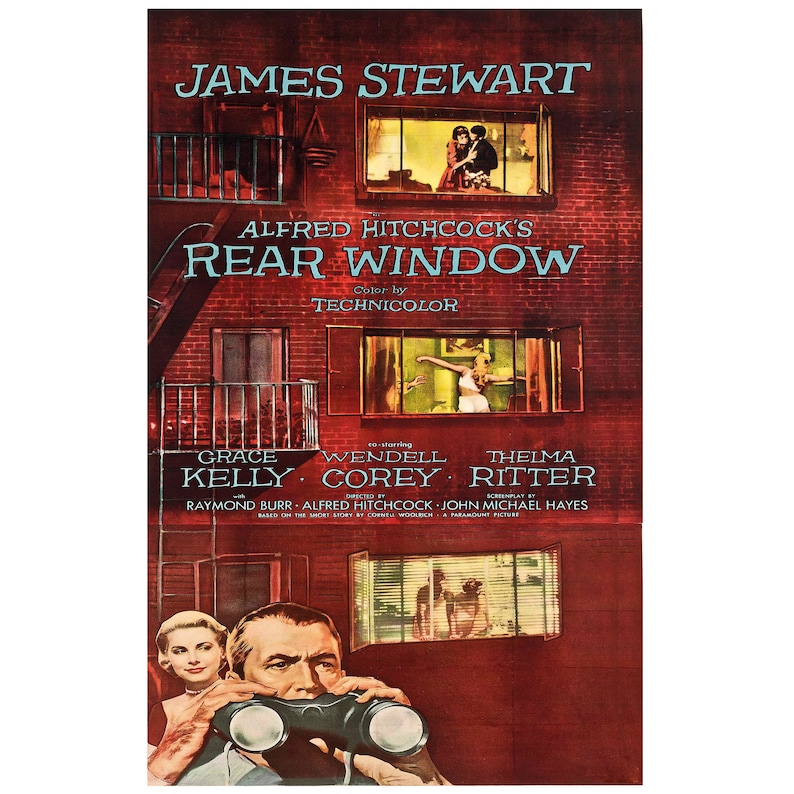 Alfred Hitchcock Rear Window Movie Poster - Etsy