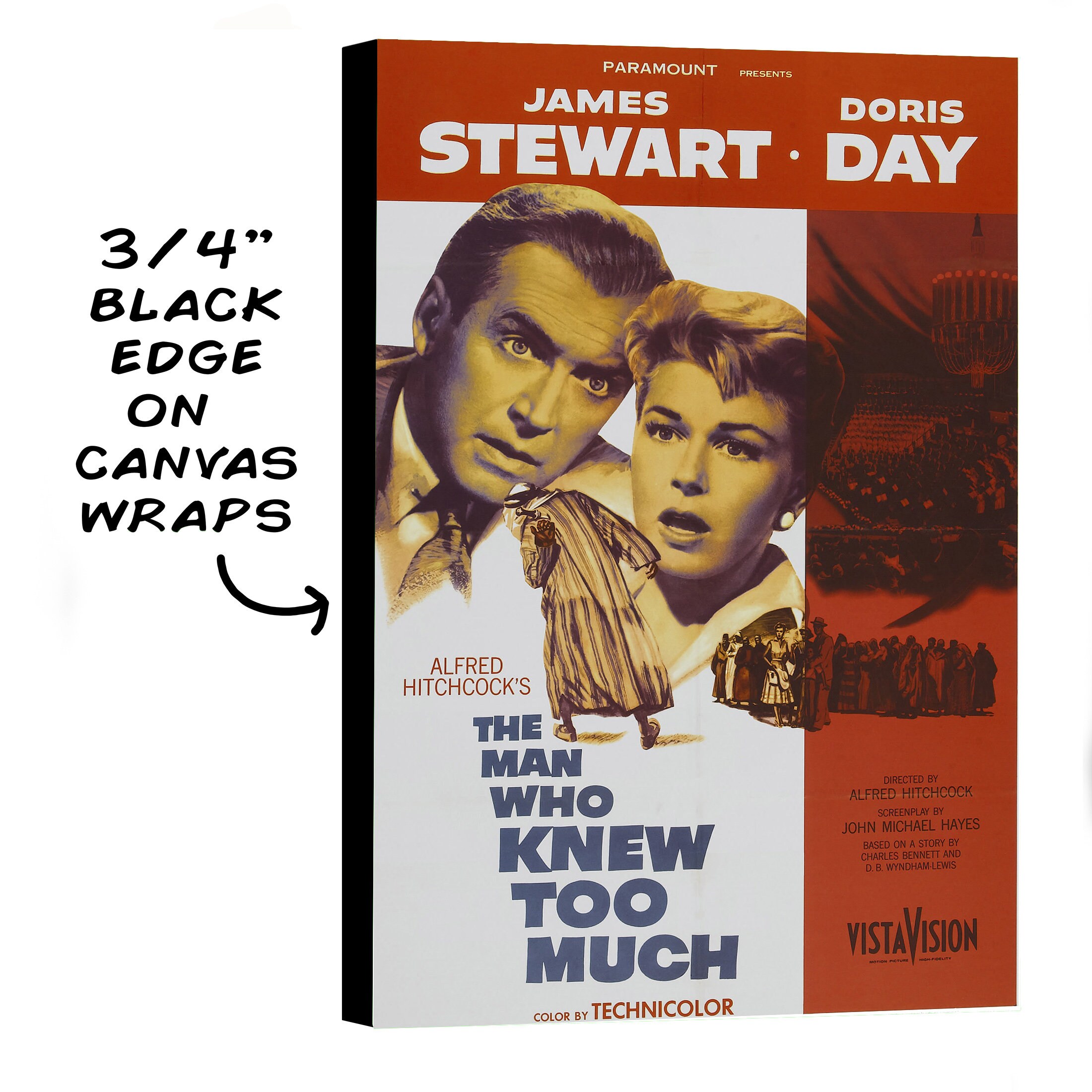 Alfred Hitchcock The Man Who Knew Too Much Movie Poster | Etsy