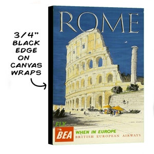 Vintage Rome Poster of the Coliseum - Etsy