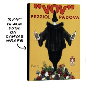Vintage VOV Pezziol Padova Italian Alcohol Drink Poster - Etsy