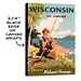 Wisconsin for Fishing Vintage Airline Travel Poster - Etsy
