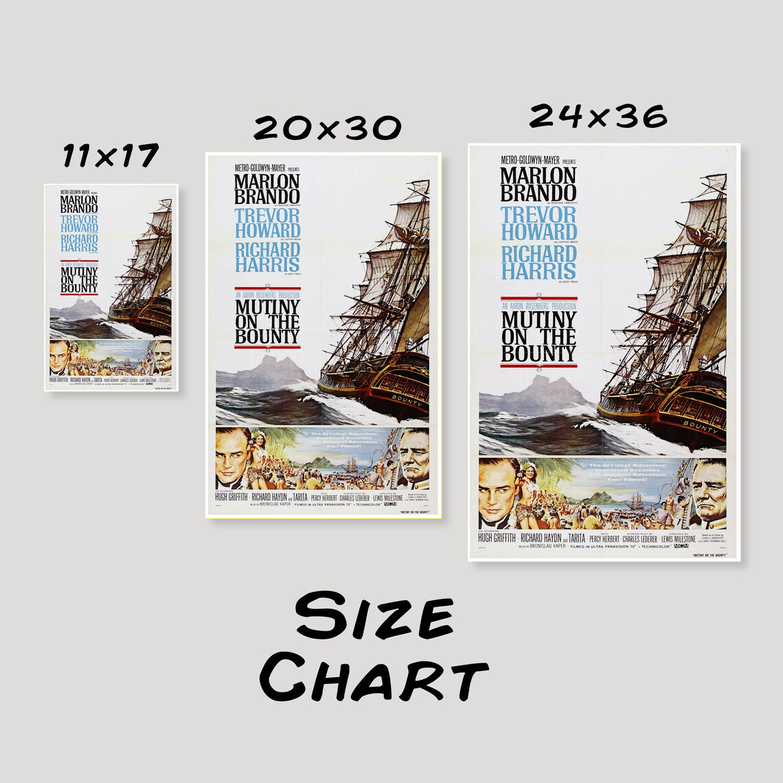 Mutiny on the Bounty Movie Poster - Etsy