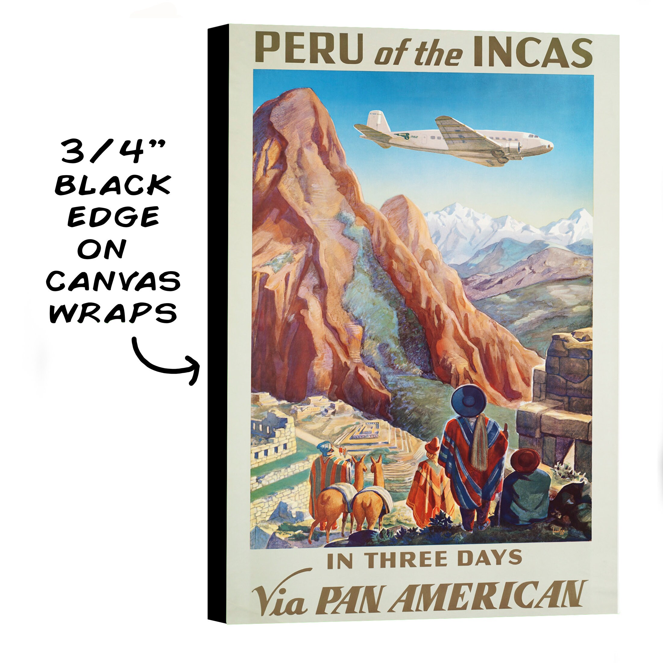 Peru of the Incas Vintage Pan Am Travel Poster | Etsy