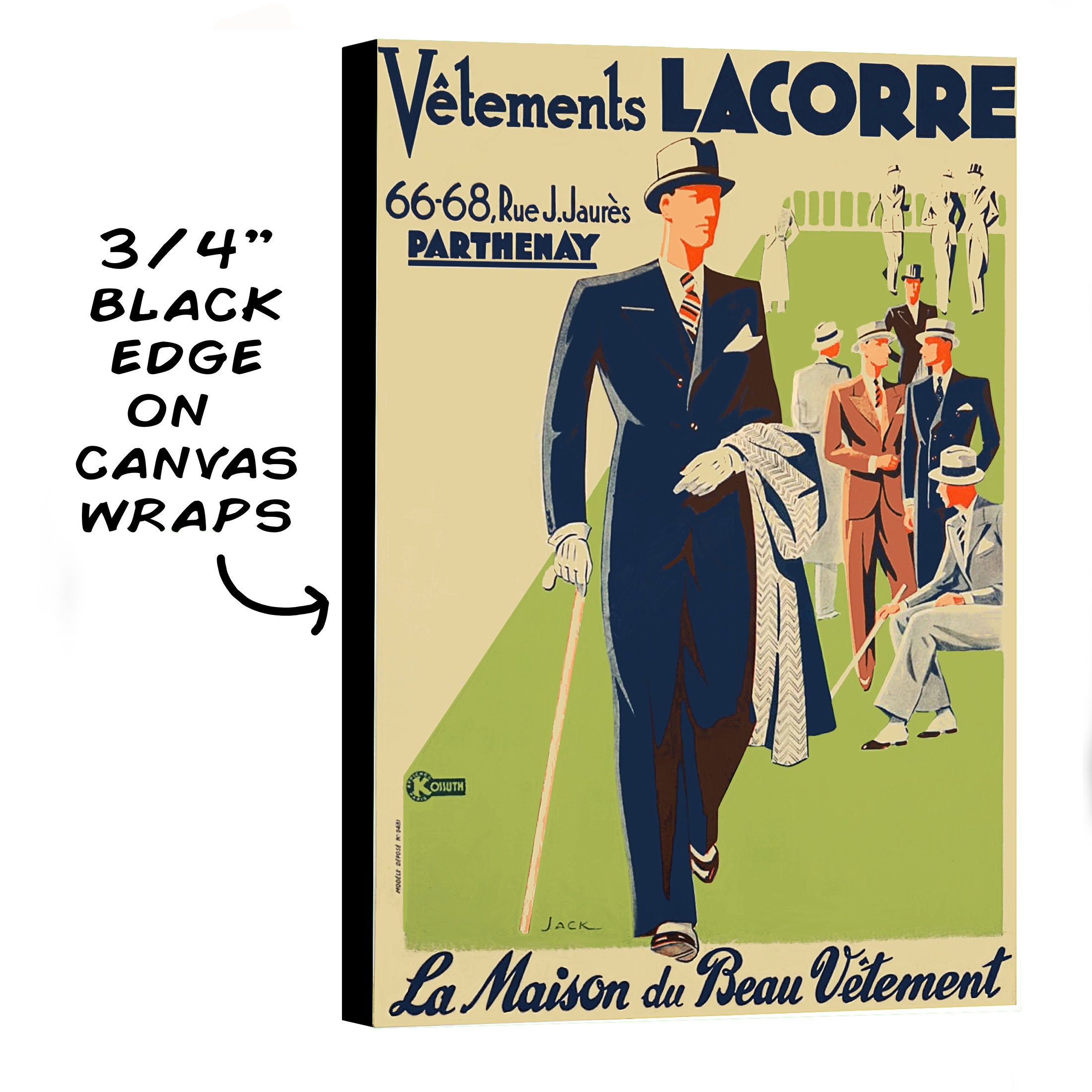 Vintage Art Deco 1920's Men's Fashion Poster | Etsy UK