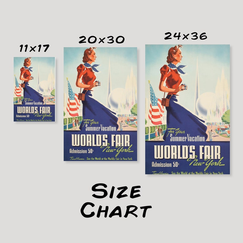 1939 New York World's Fair Vintage Poster - Etsy