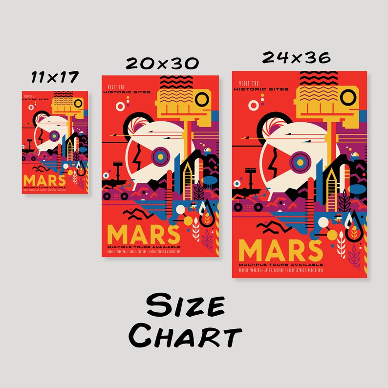 NASA Mars Travel Poster - Etsy
