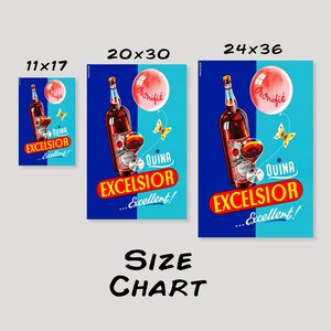 Quina Excelsior Alcohol Vintage Poster - Etsy