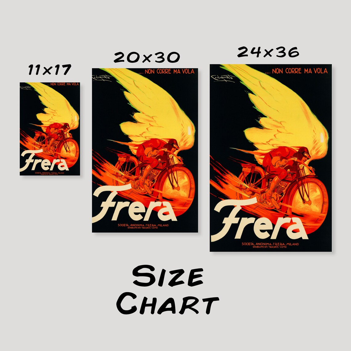 Frera Italian Vintage Motorcycle Poster - Etsy