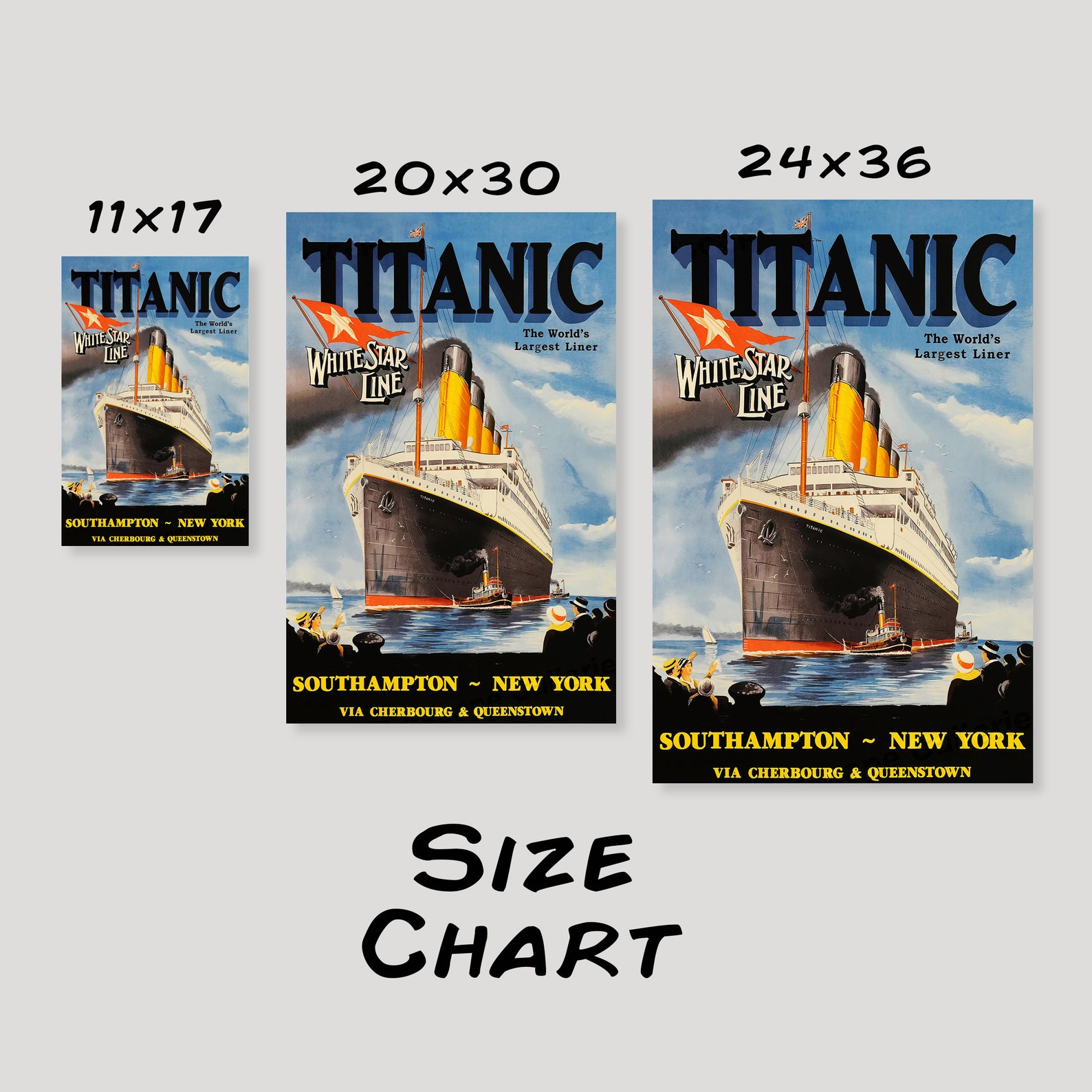Vintage Titanic Poster | Etsy