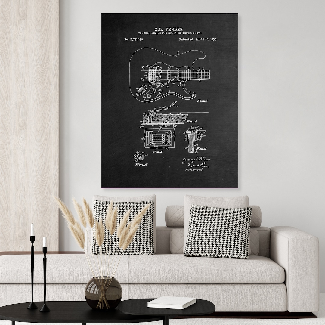 1956 Fender Guitar Patent Print - Etsy