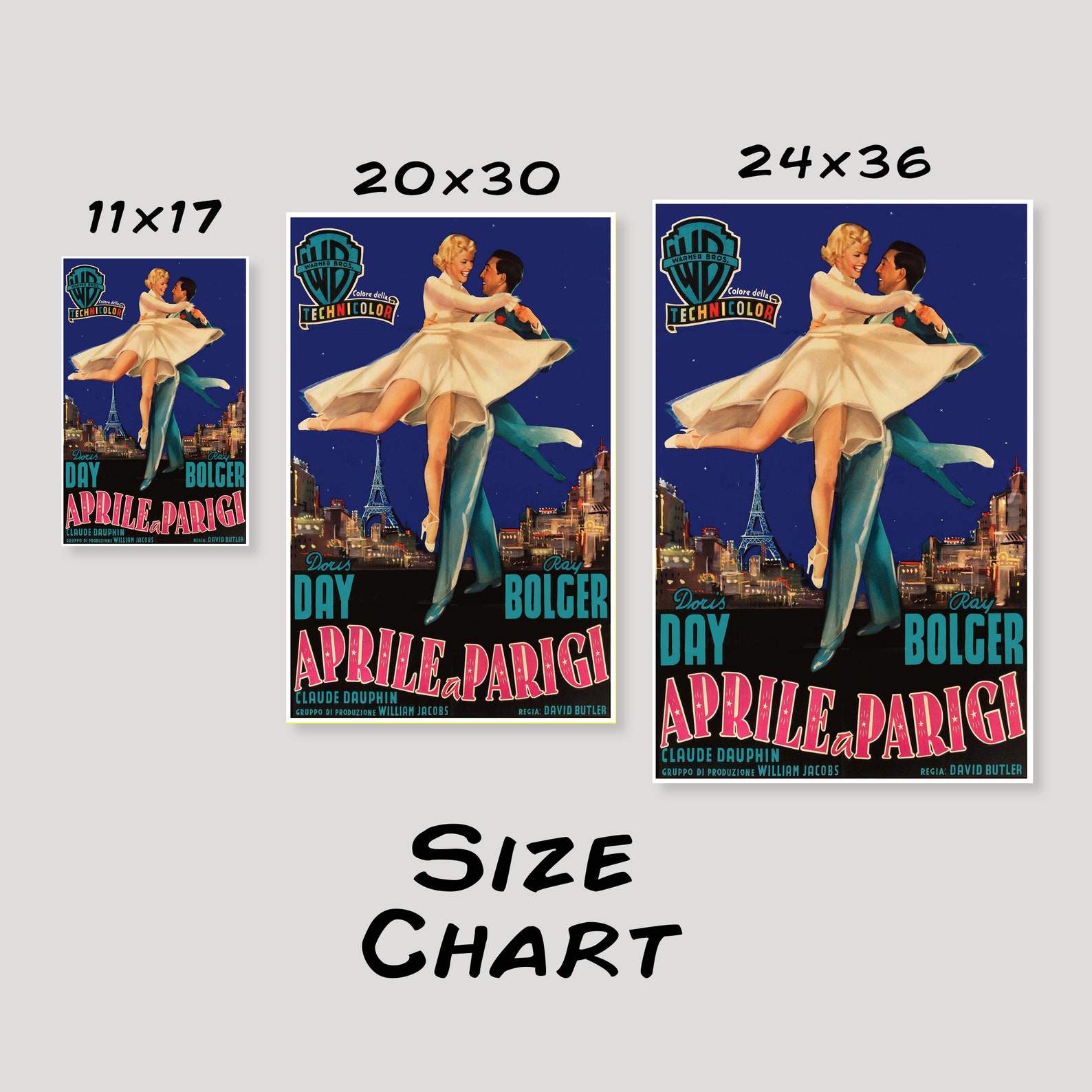 French Aprile a Parigi april in Paris Movie Poster - Etsy