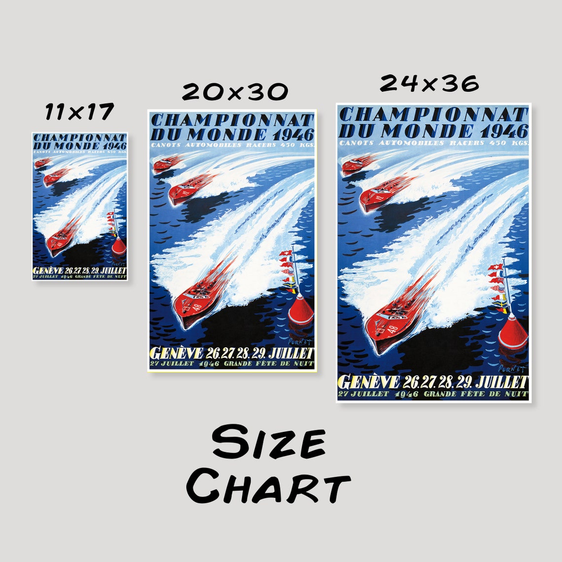 1946 French Speedboat Race Poster - Etsy