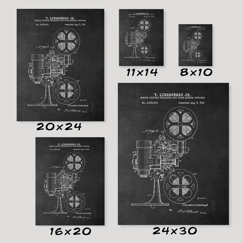 1936 Movie Projector Patent Print - Etsy
