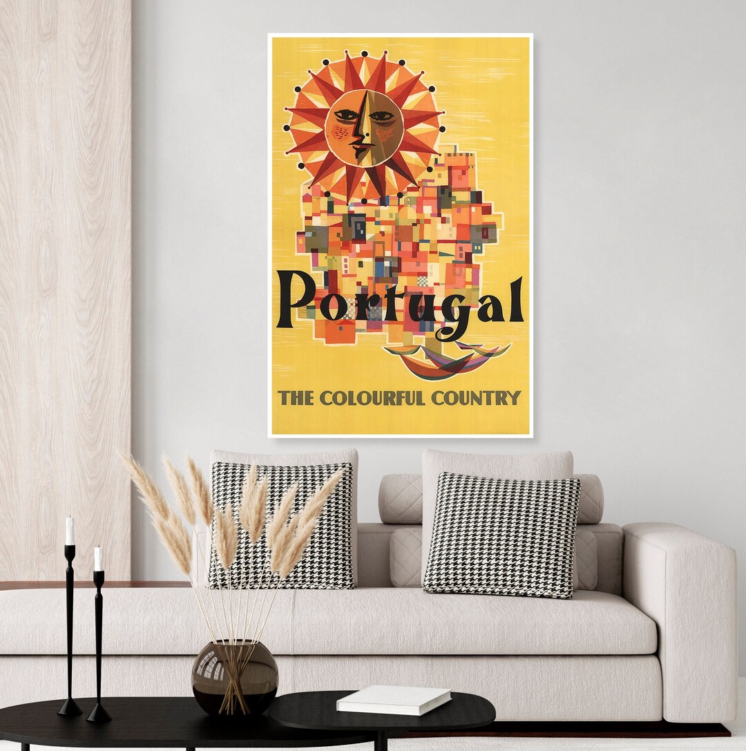 Vintage Portugal Travel Poster, Euopean Travel Poster of Portugal the ...