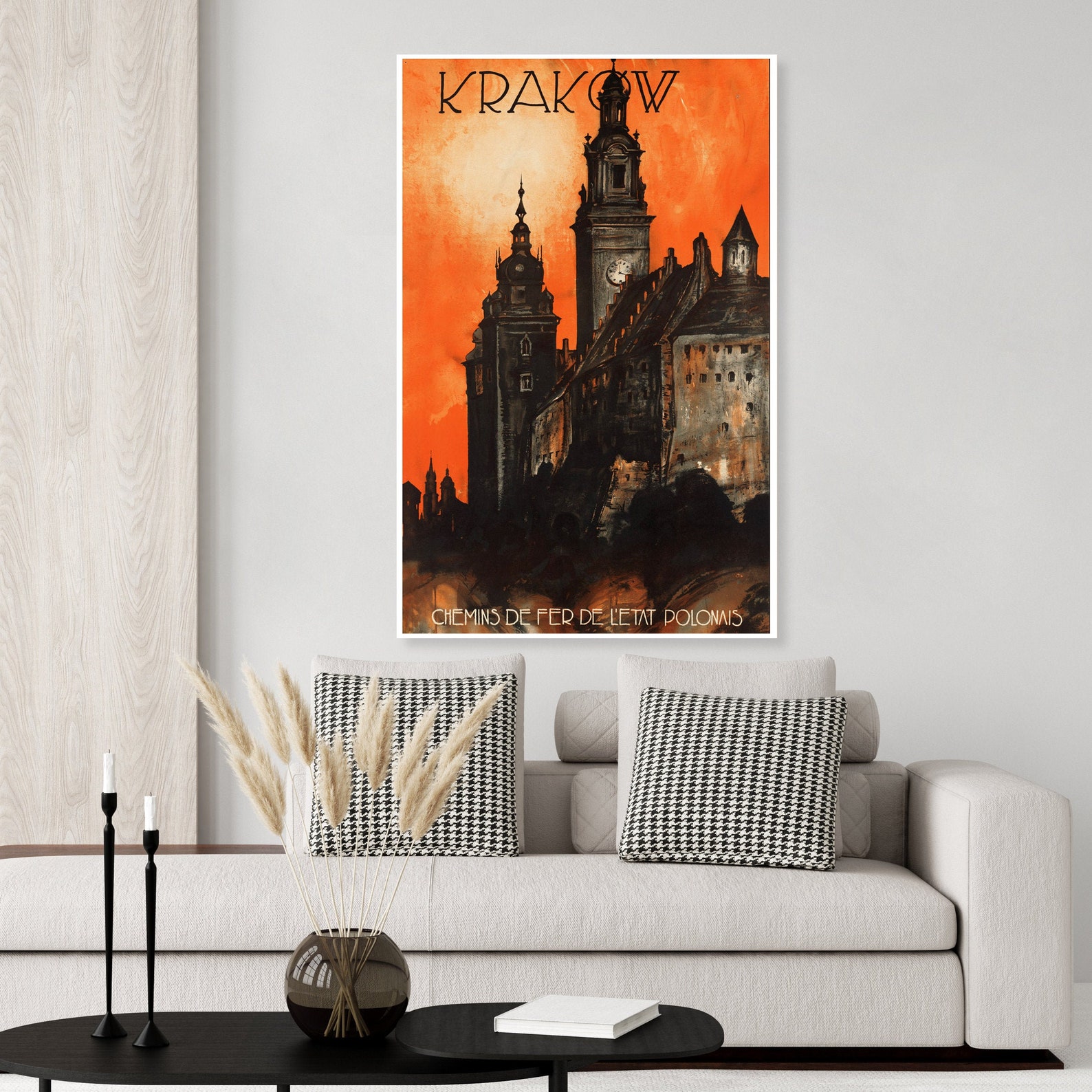 Krakow Poland Vintage Travel Poster Polish City Scene Home - Etsy Sweden