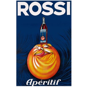 Vintage Alcohol Drink Rossi Italian Poster - Etsy