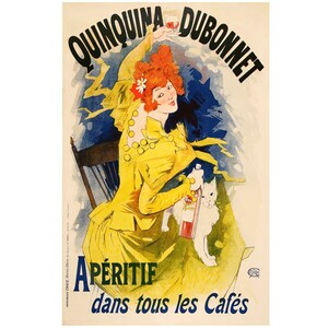 French Dubonnet Drink Advertisement Poster With a Cat - Etsy