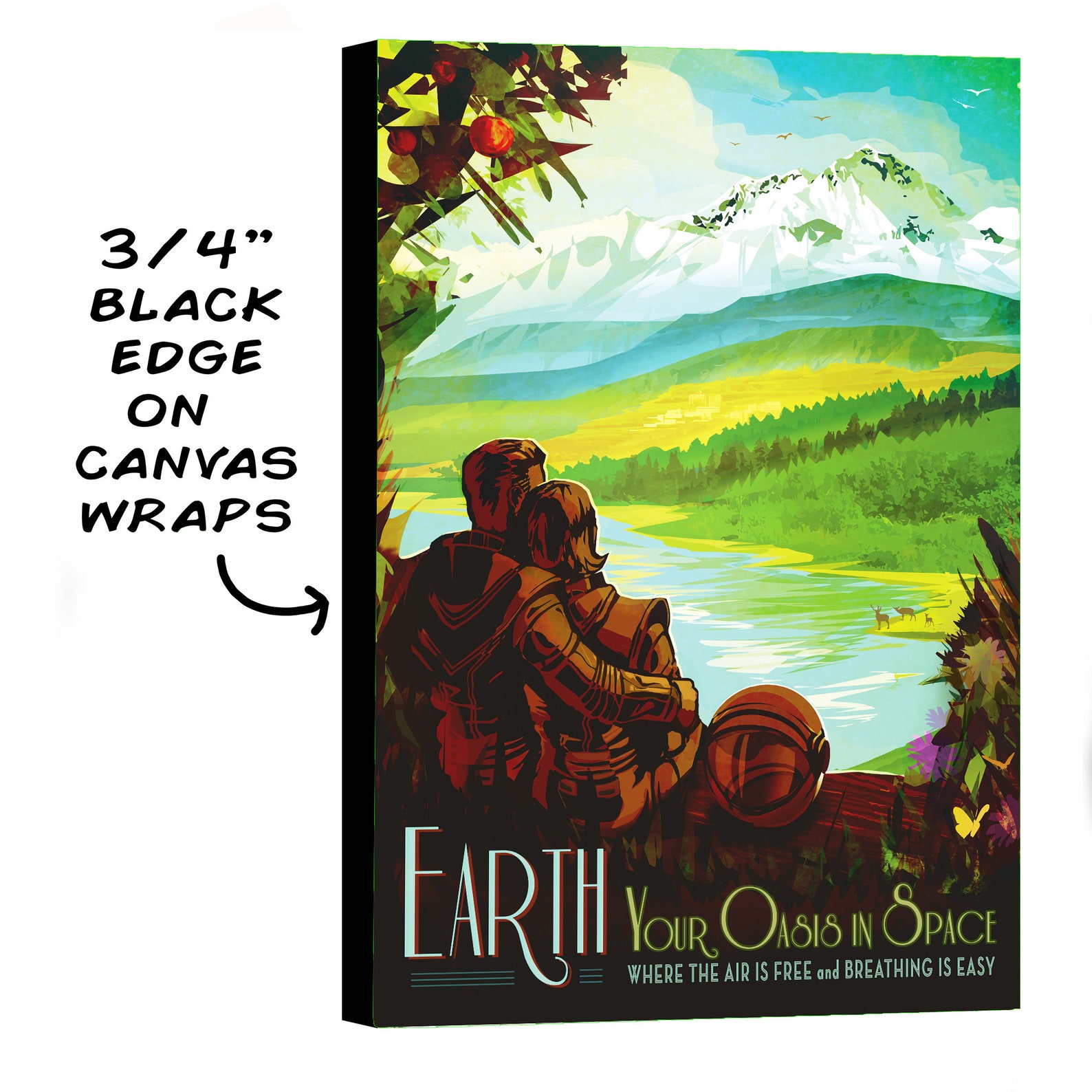 NASA Earth Poster Vintage Travel Poster and Space Art Poster - Etsy