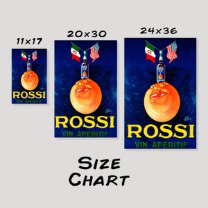 Vintage Rossi Vin Aperitif Liquor Ad - Etsy