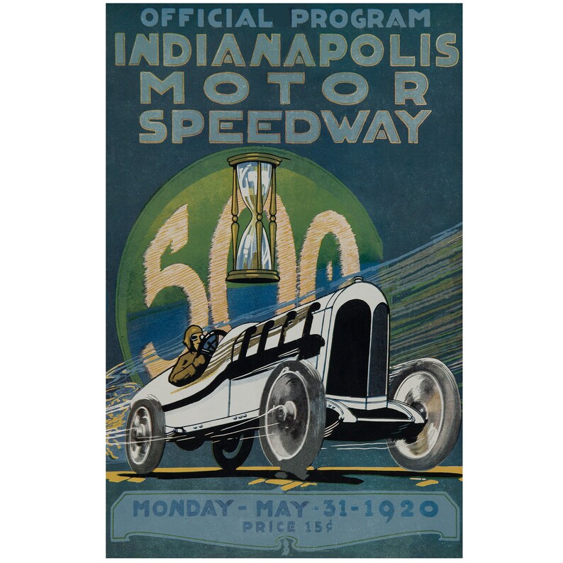 1920 Indianapolis 500 Motor Speedway Program Cover Vintage - Etsy