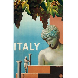Vintage Italy Travel Poster - Etsy