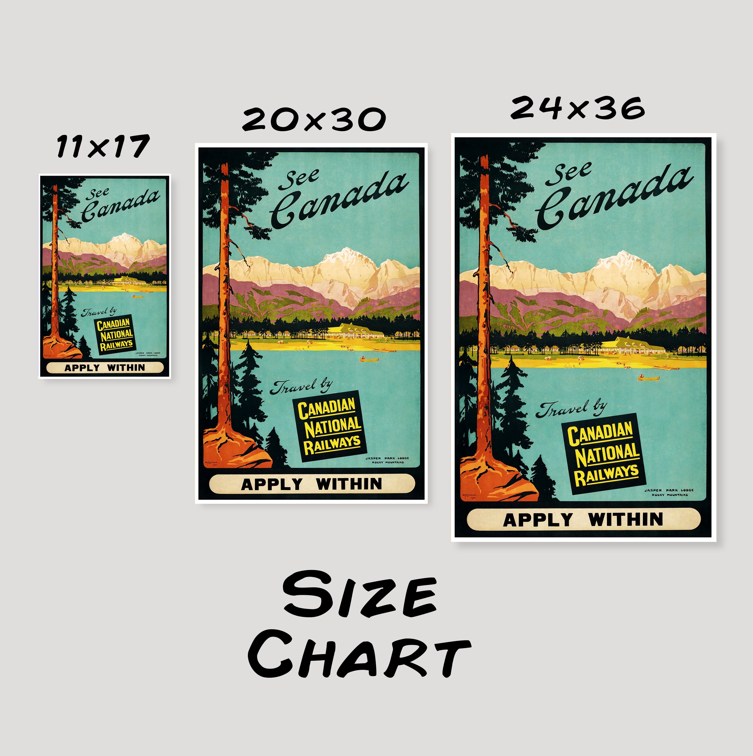 Vintage See Canada Travel Poster by Canadian National - Etsy