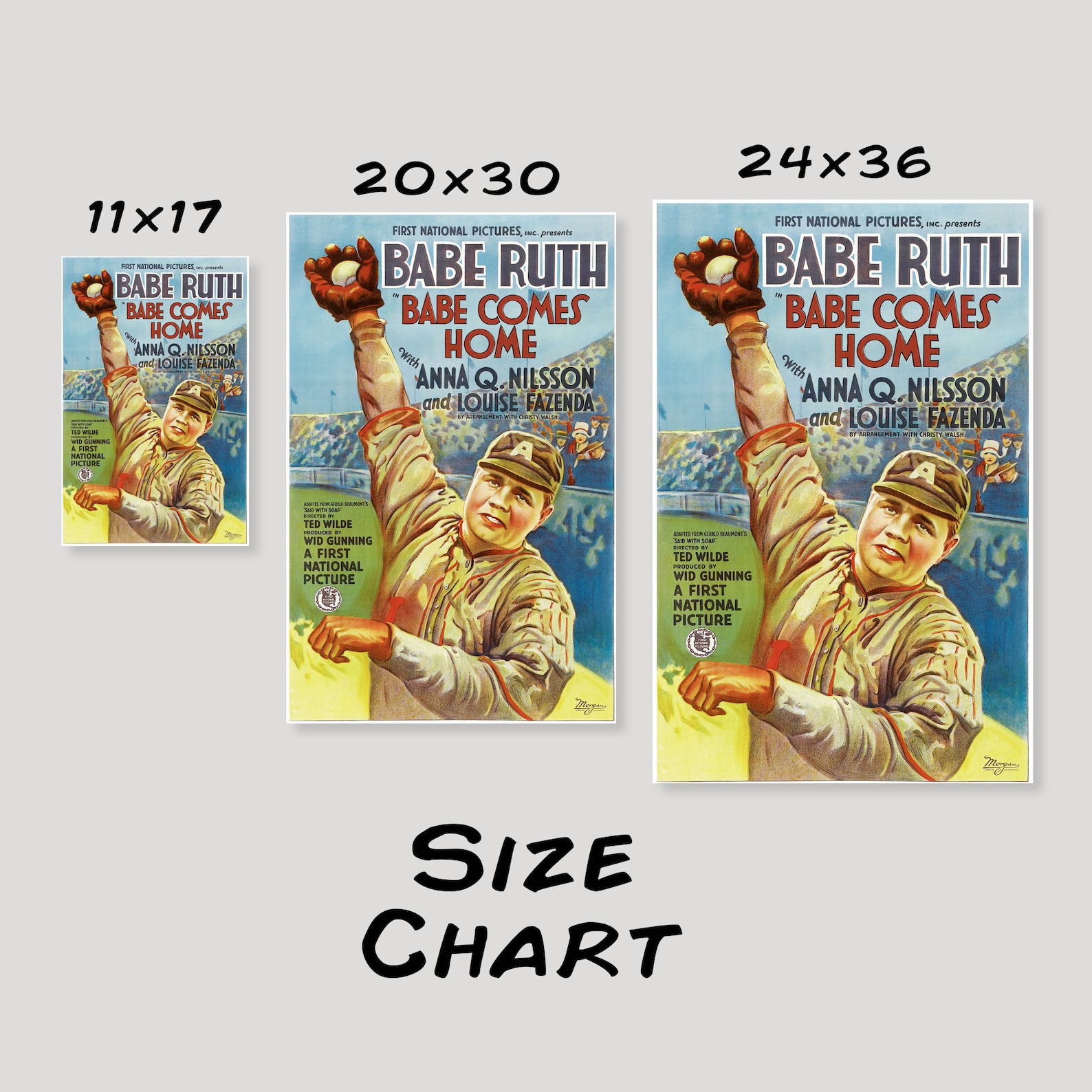 Babe Ruth Babe Come Home Movie Poster | Etsy