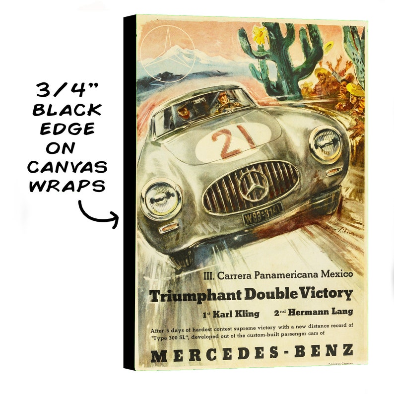 Mercedes-benz Race Car Promotional Poster | Etsy