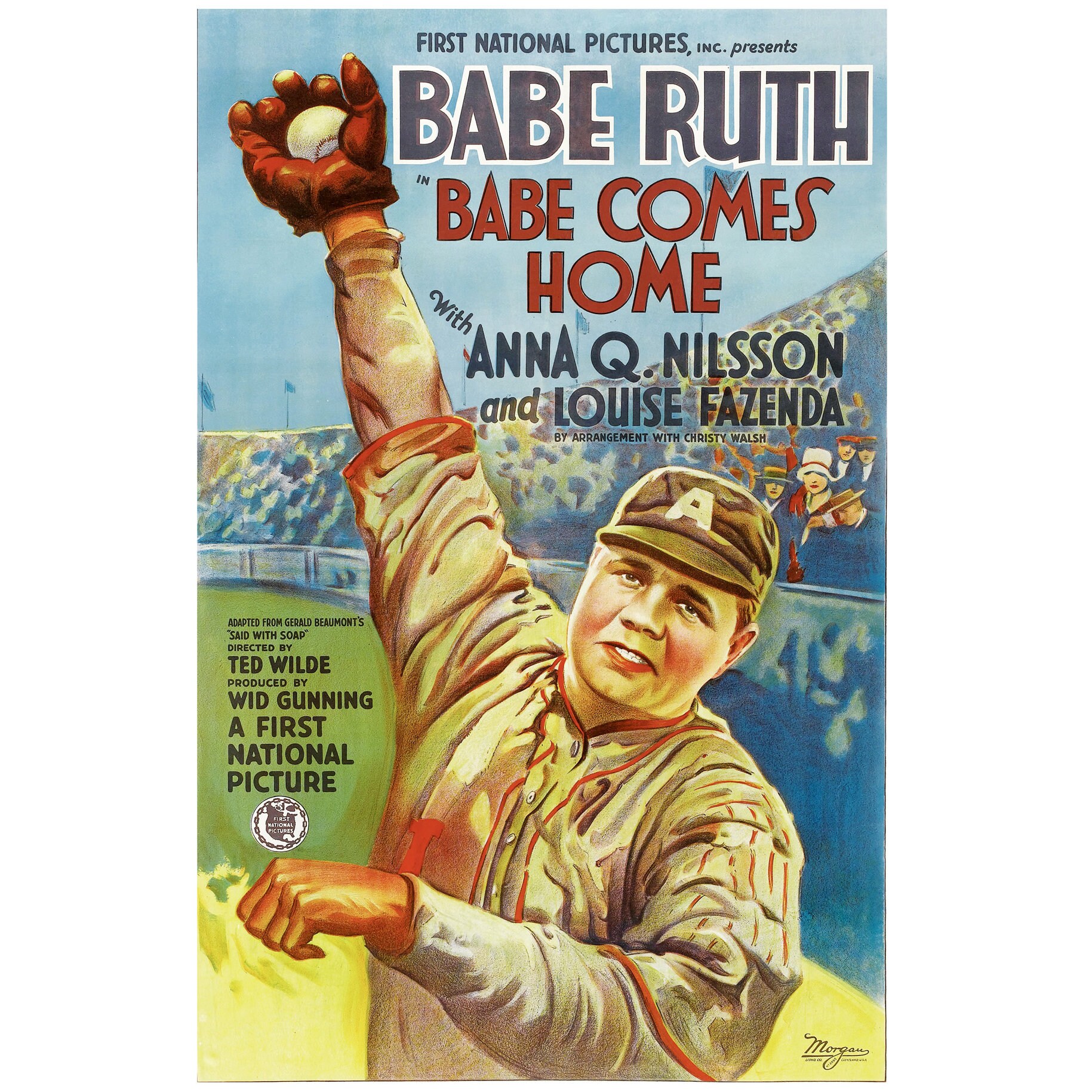 Babe Ruth Babe Come Home Movie Poster | Etsy