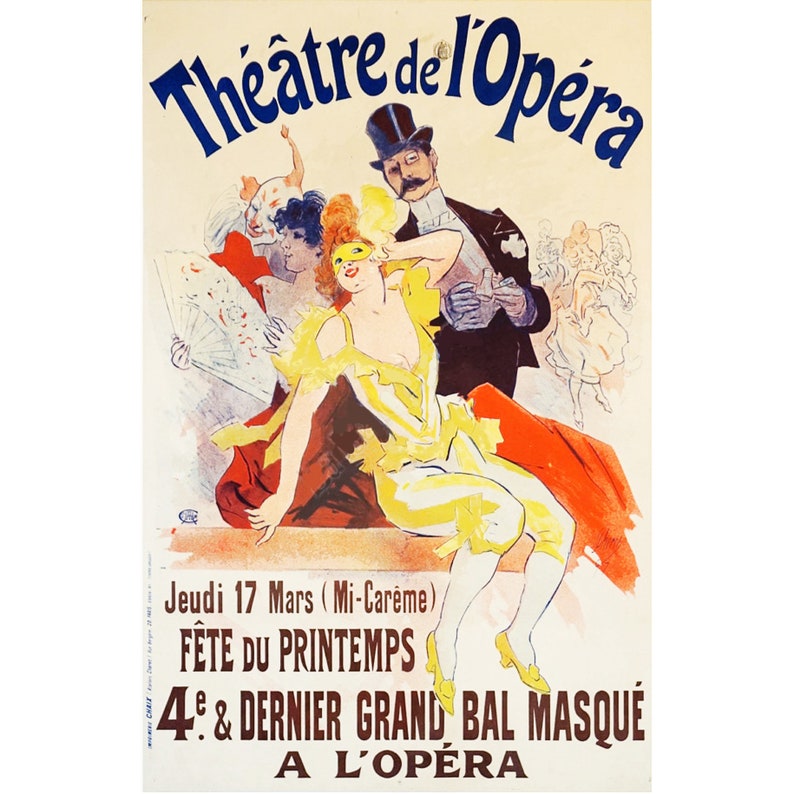 Vintage French Opera Theater Poster - Etsy