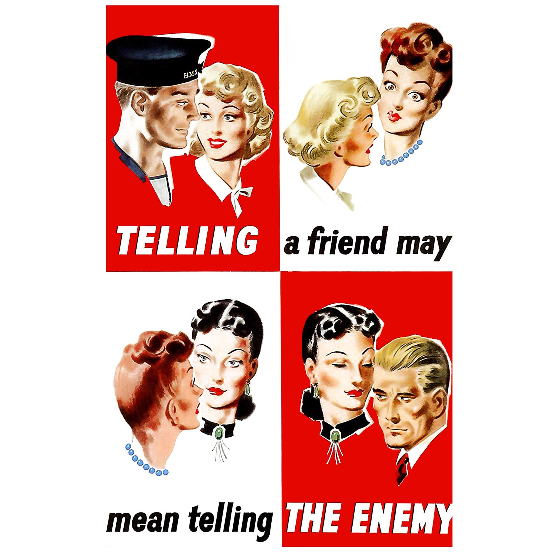 Telling a Friend May Mean Telling the Enemy Vintage World War - Etsy