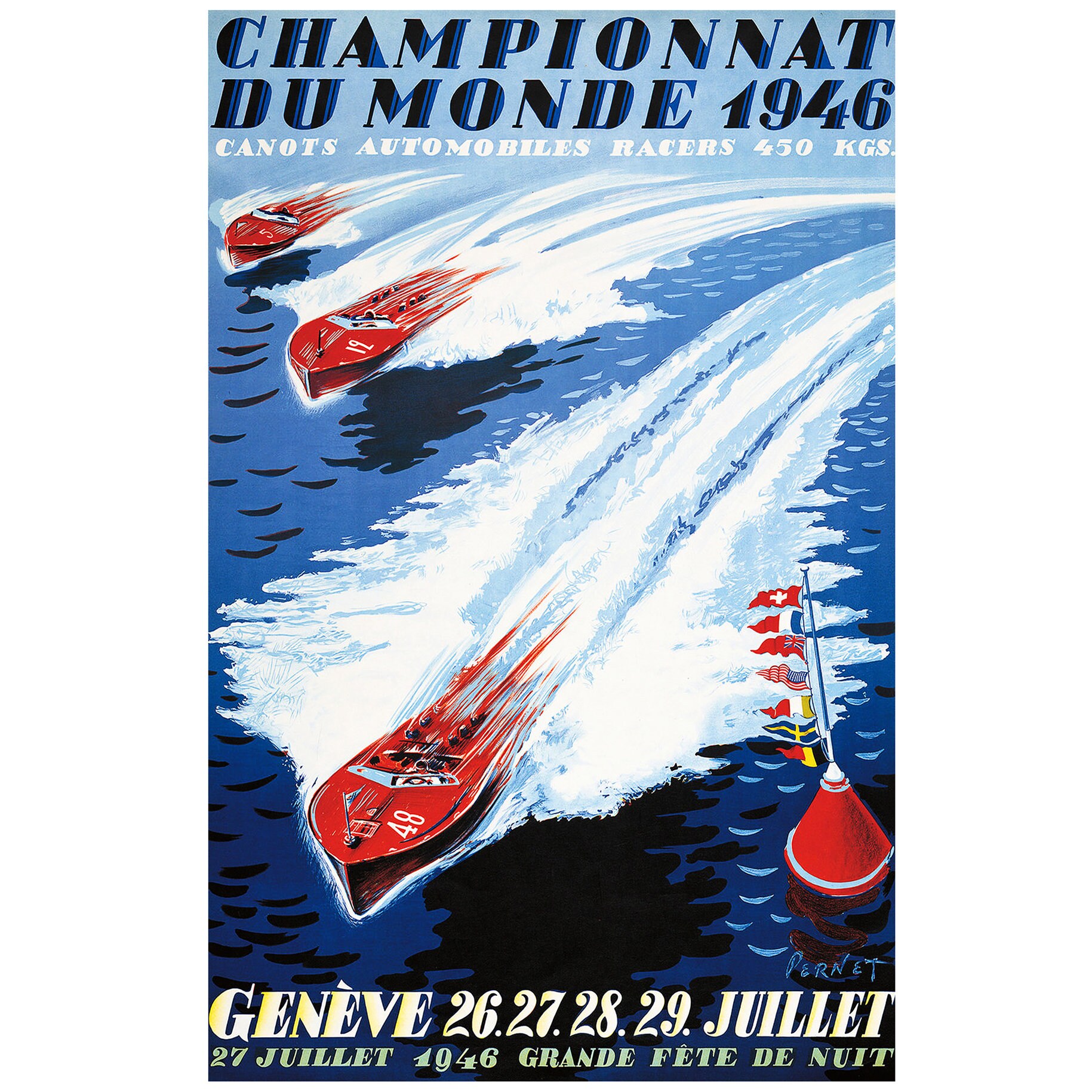 1946 French Speedboat Race Poster - Etsy