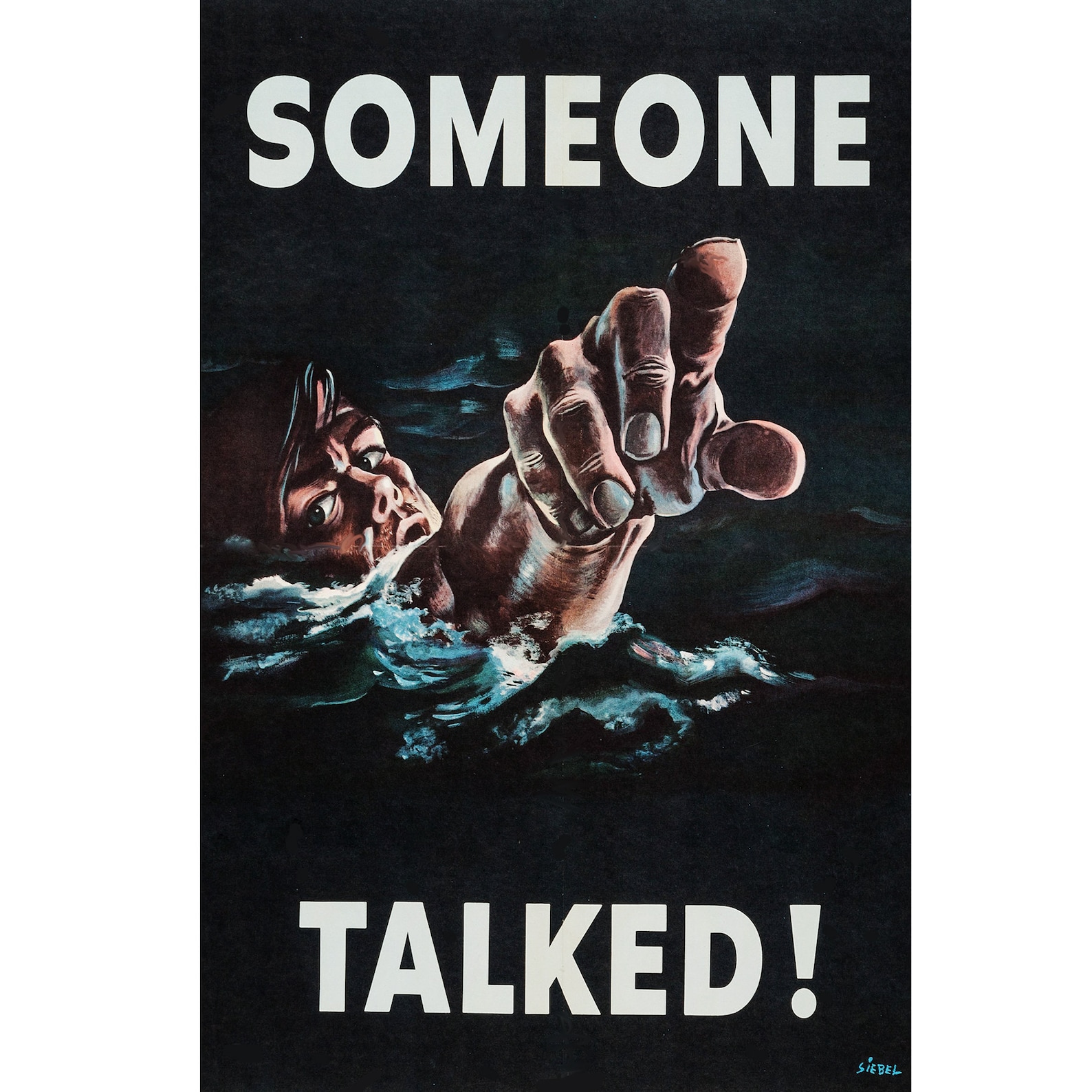 Someone Talked WWII Propaganda Poster Loose Lips Sink Ships - Etsy