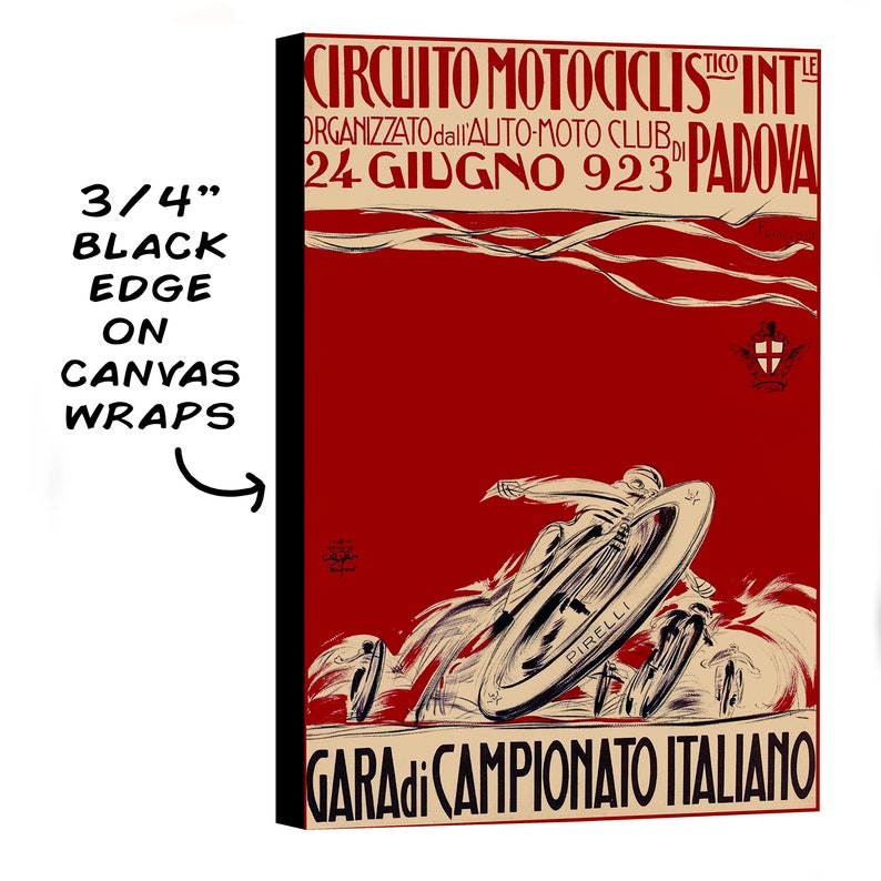 1920's Italian Motorcycle Race Vintage Poster - Etsy