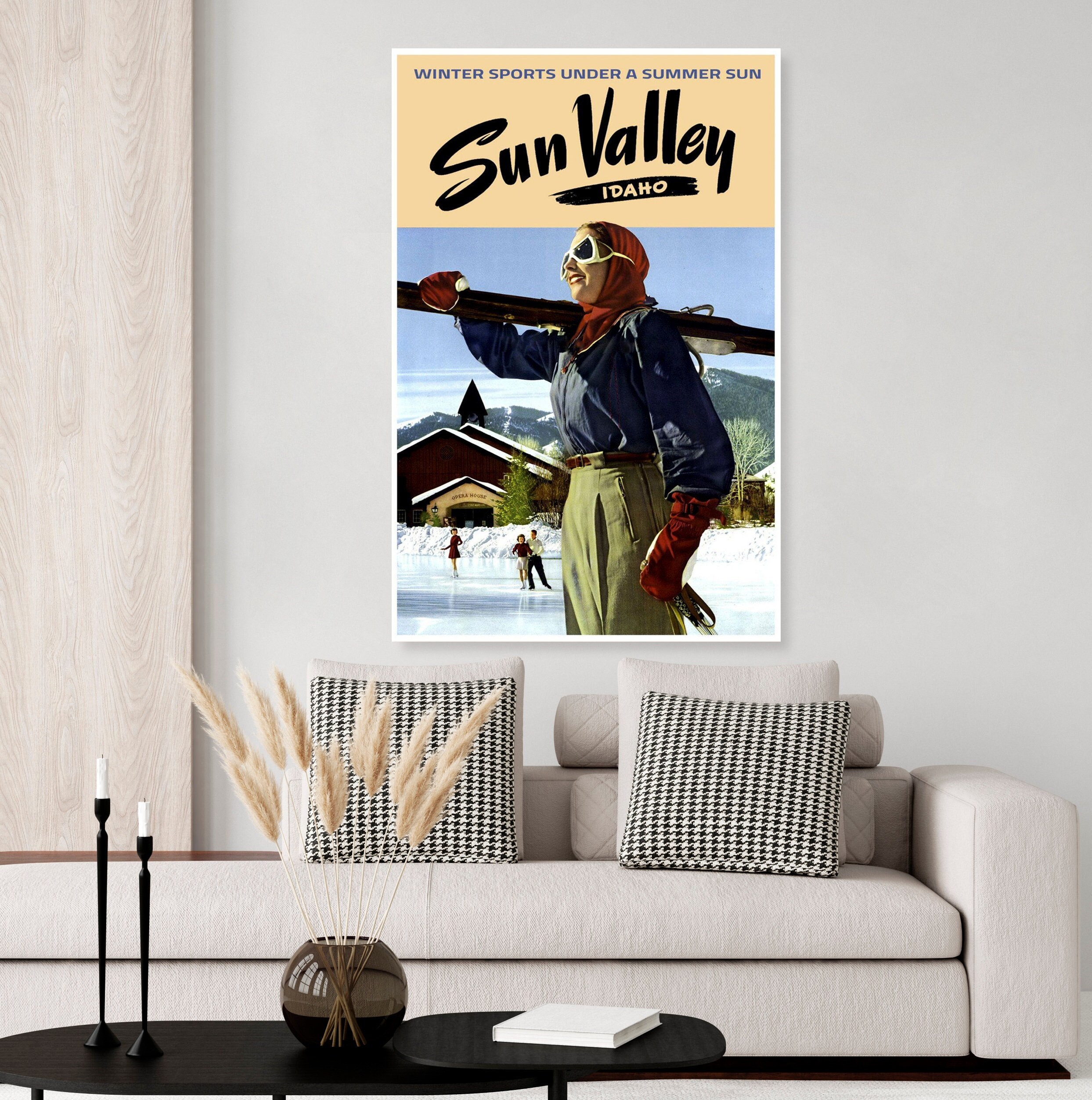 Vintage Sun Valley Idaho Ski Travel Poster Ski Home Decor - Etsy