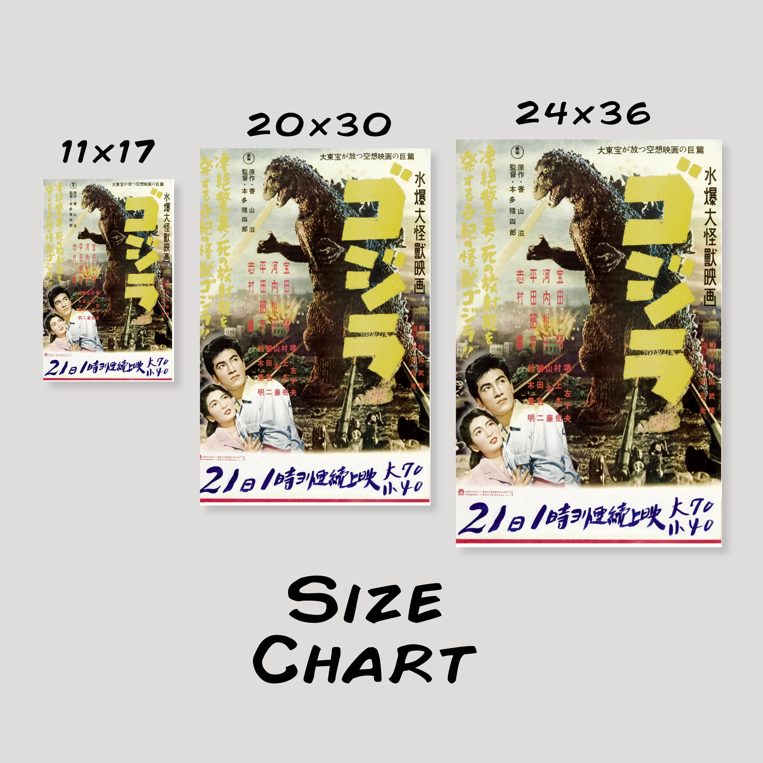 Original Japanese Godzilla Poster - Etsy