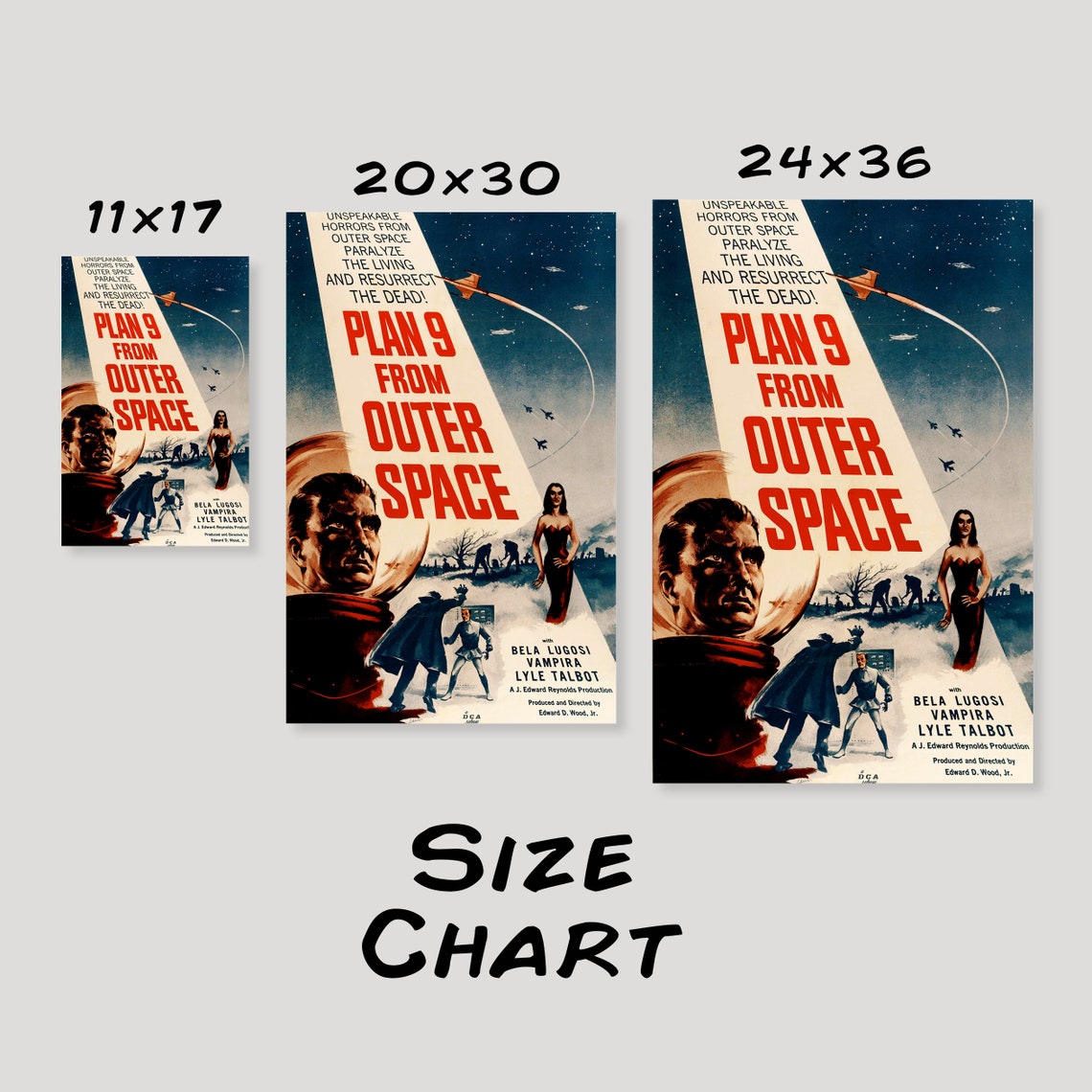 Plan 9 From Outer Space Movie Poster - Etsy